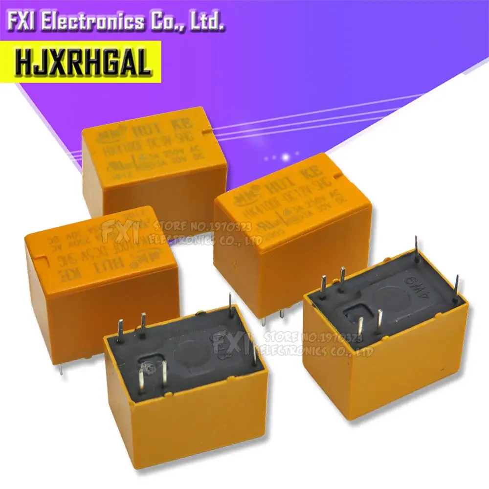 5PCS HK4100F Series Relay hk4100F-DC12V HK4100F 12V DIP6 3A 250V AC/ 3A ...