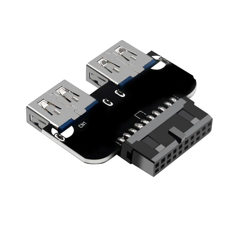FOVORE Адаптер USB 3.0 19-20Pin на 2 USB 3.0 | AliExpress