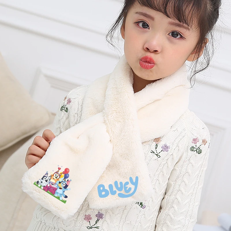 Blueys-Bingo-Chilli-Girl-Plush-Scarf-Winter-Warm-Anime-Cartoon-Neck ...