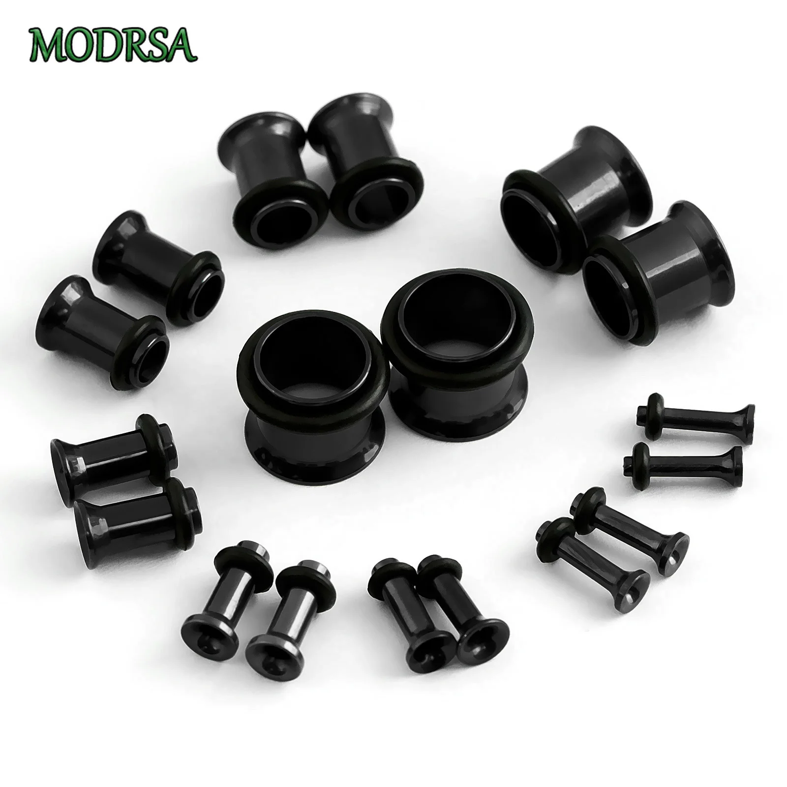 MODRSA-Juego-de-Piercing-expansor-de-oreja-de-acero-inoxidable-de-18 ...