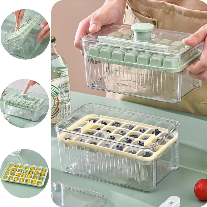 Pressed-Ice-Cube-Mold-Ice-Tray-Ice-Box-Crisper-Ice-Cream-Ice-Cube ...