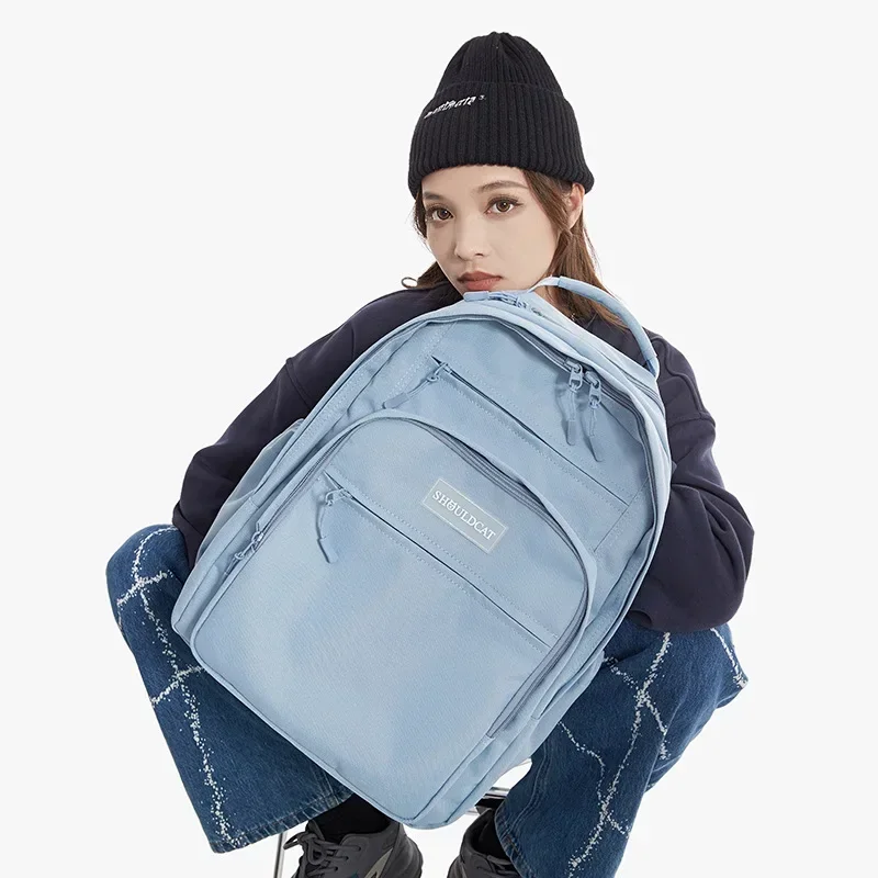 Korean-Simple-Fashion-Backpack-Men-and-Women-Travel-Solid-Color ...