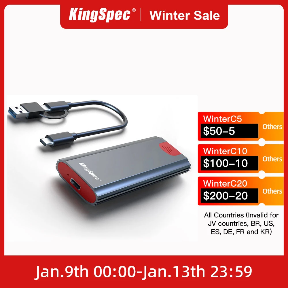 Kingspec Ssd Enclosure M.2 Nvme Case M Key To Usb 3.1 For Ssd Nvme ...