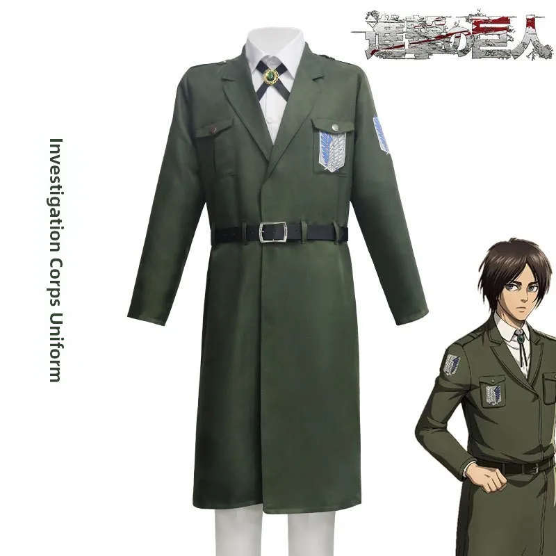 Atta on Titan Cosplay Costume Full Set Military een Coat Fourth Season ...