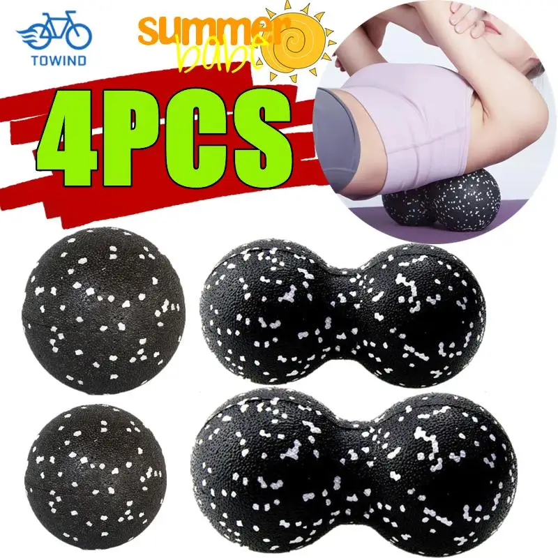 New-4-1PC-Fitness-Massage-Ball-Set-Yoga-Roller-Double-Lacrosse-Mobility ...
