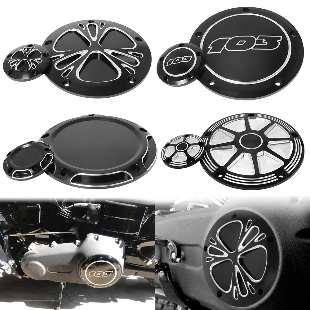 Motorcycle-Engine-Derby-Timing-Timer-Cover-Clutch-Side-Covers-Aluminum ...