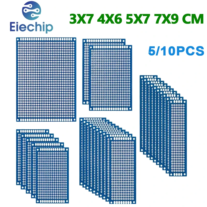 5-10PCS-PCB-Board-Prototype-Board-Blue-3x7cm-4x6cm-5x7cm-7x9cm-Double ...