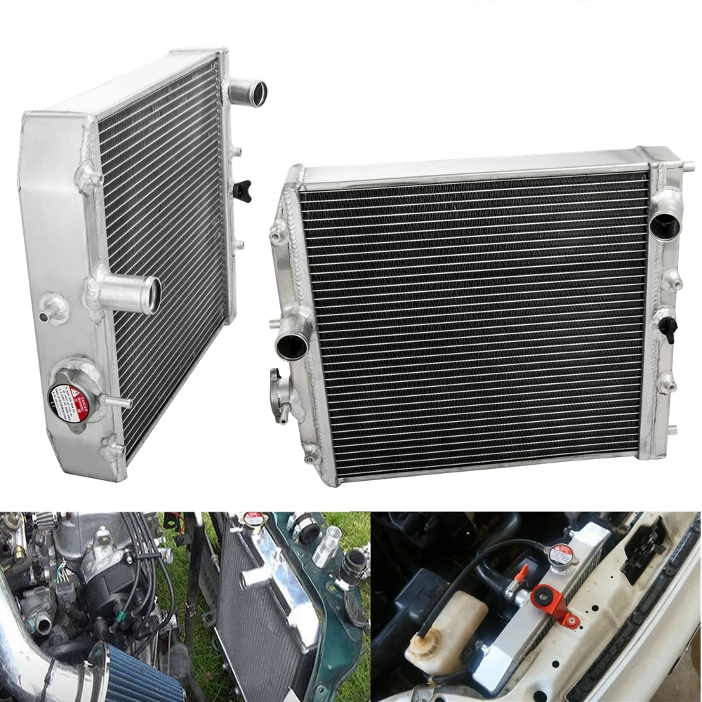 High performance Jdm 3 Row Racing Aluminum Radiator For Honda Civic EK ...