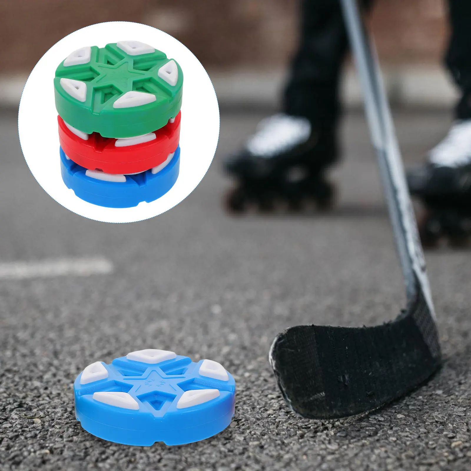 3Pcs Street Hockey Pucks Inline Roller Puck Training Practice Set ...