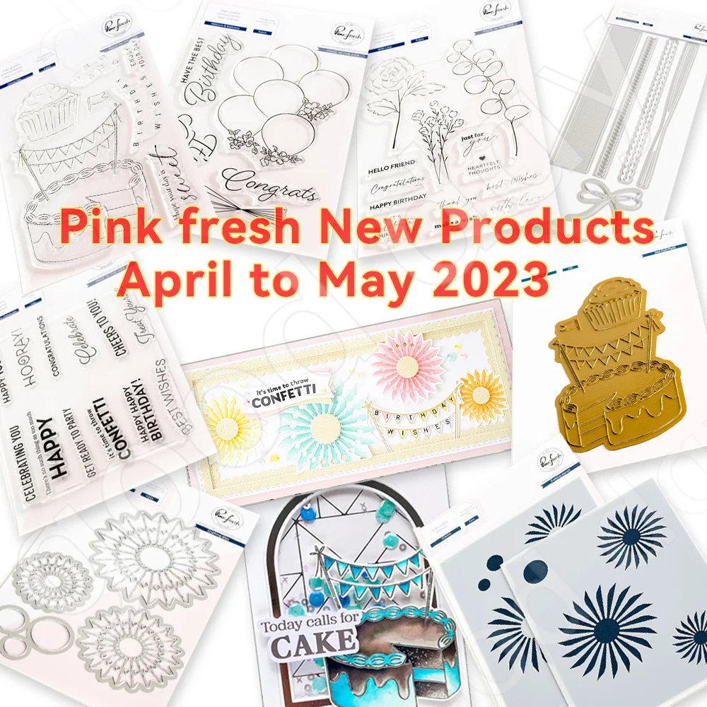 2023 New Balloons Cakes Cutting Dies Stamps And Stencil Hot Foil ...