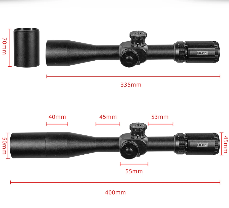 DIANA 4-14X44 FFP Hunting Scopes First Focal Plane Riflescope Glass ...