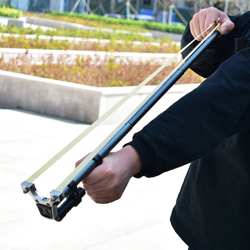 New Small Long Rod Retractable Hunting Shooting Slingshot Powerful ...