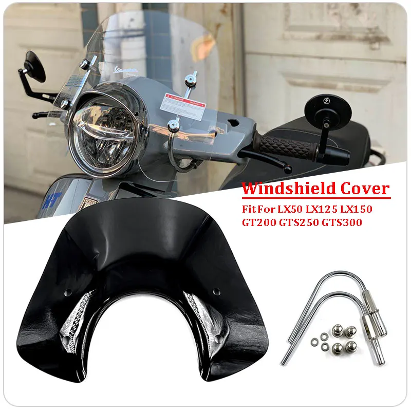 GTS300 Windscreen Windshield Wind Deflector Fit For Piaggio Vespa LX50 ...