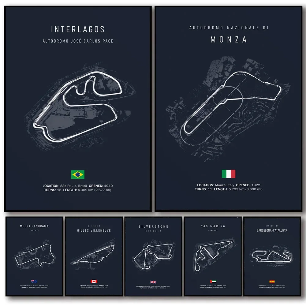World-Famous-Racetracks-Wall-Art-Posters-and-Prints-Different-World ...