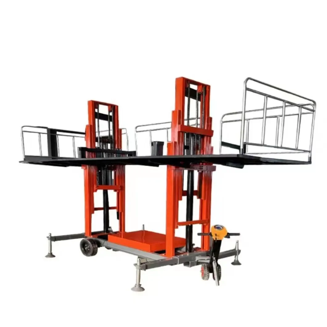 Electric-scaffolding-lift-mobile-wall-bricklaying-platform-construction ...