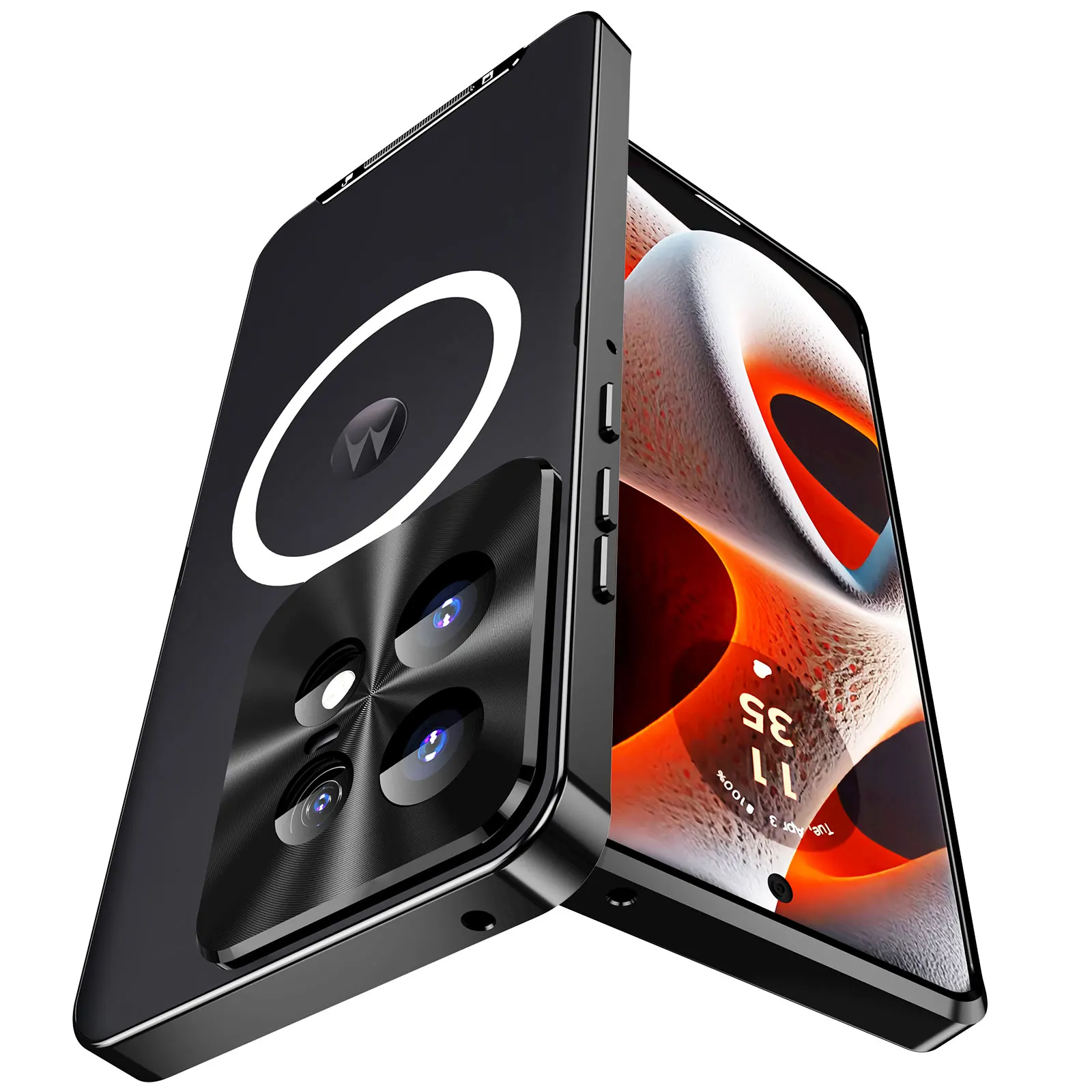 Premium Magnetic Metal Bumper Case with Transparent Back - Wireless ...