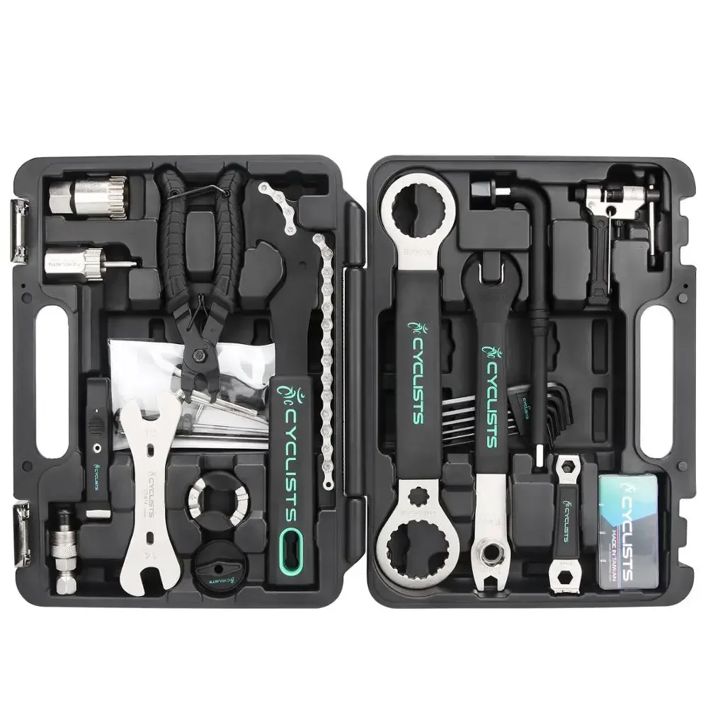 Pro Bicycle Repair Tools Box 18 In 1 Cycling Multitool Chain Pedal BB ...