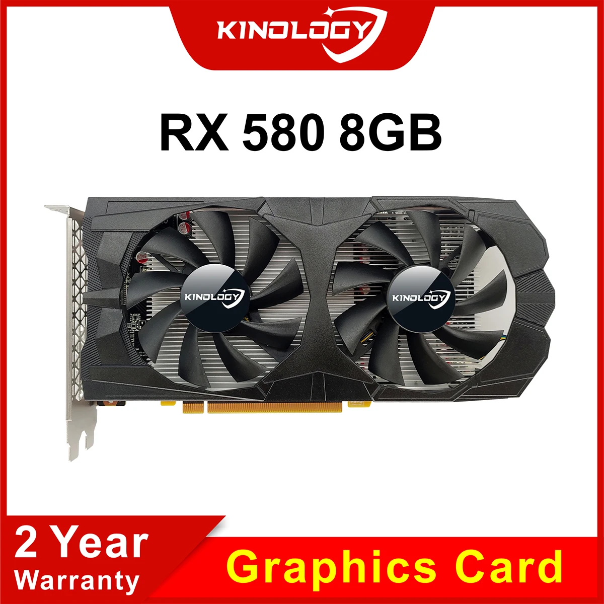 Kinology-RX580 Placa gráfica GPU RX588 Vídeo Gaming 8G VGA GDDR5 AMD ...