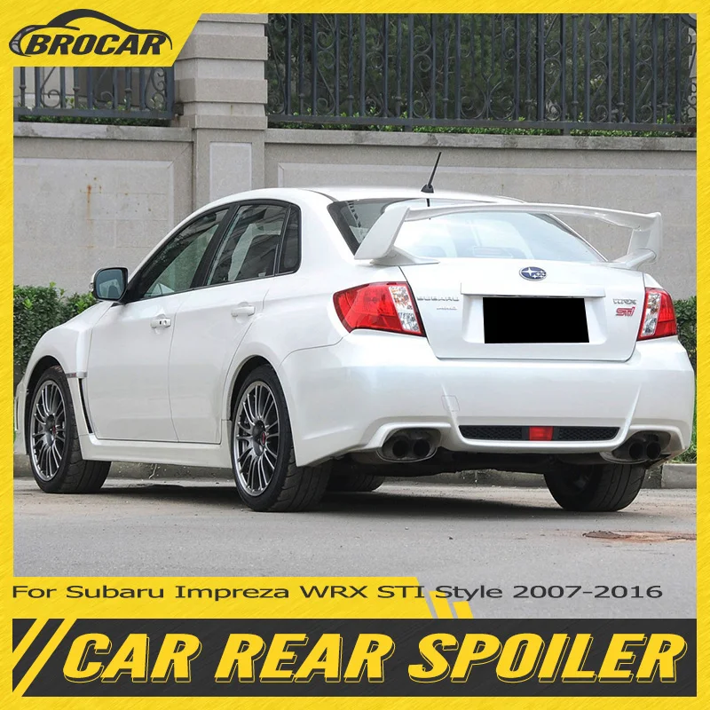 For-Subaru-Impreza-WRX-spoiler-2009-2016-STI-Style-ABS-Plastic-Car ...