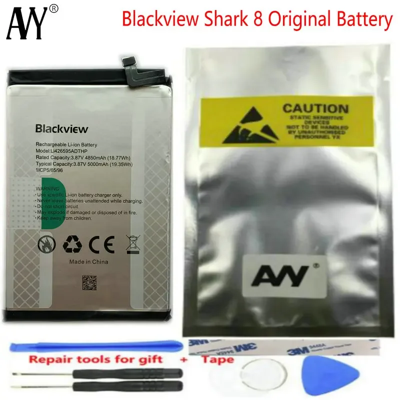 Battery-for-Blackview-Shark-8-Original-Batteria-4850mAh-with-Repair ...