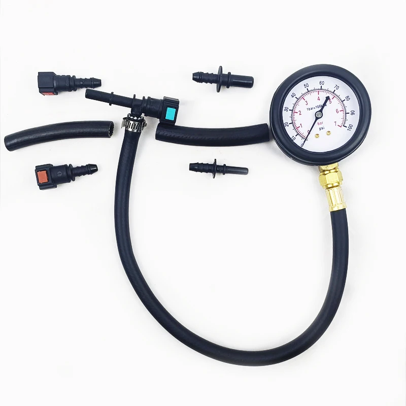 Fuel Pressure Test Kit - Fuel Pressure Gauge - 0-100PSI Fuel Injection ...