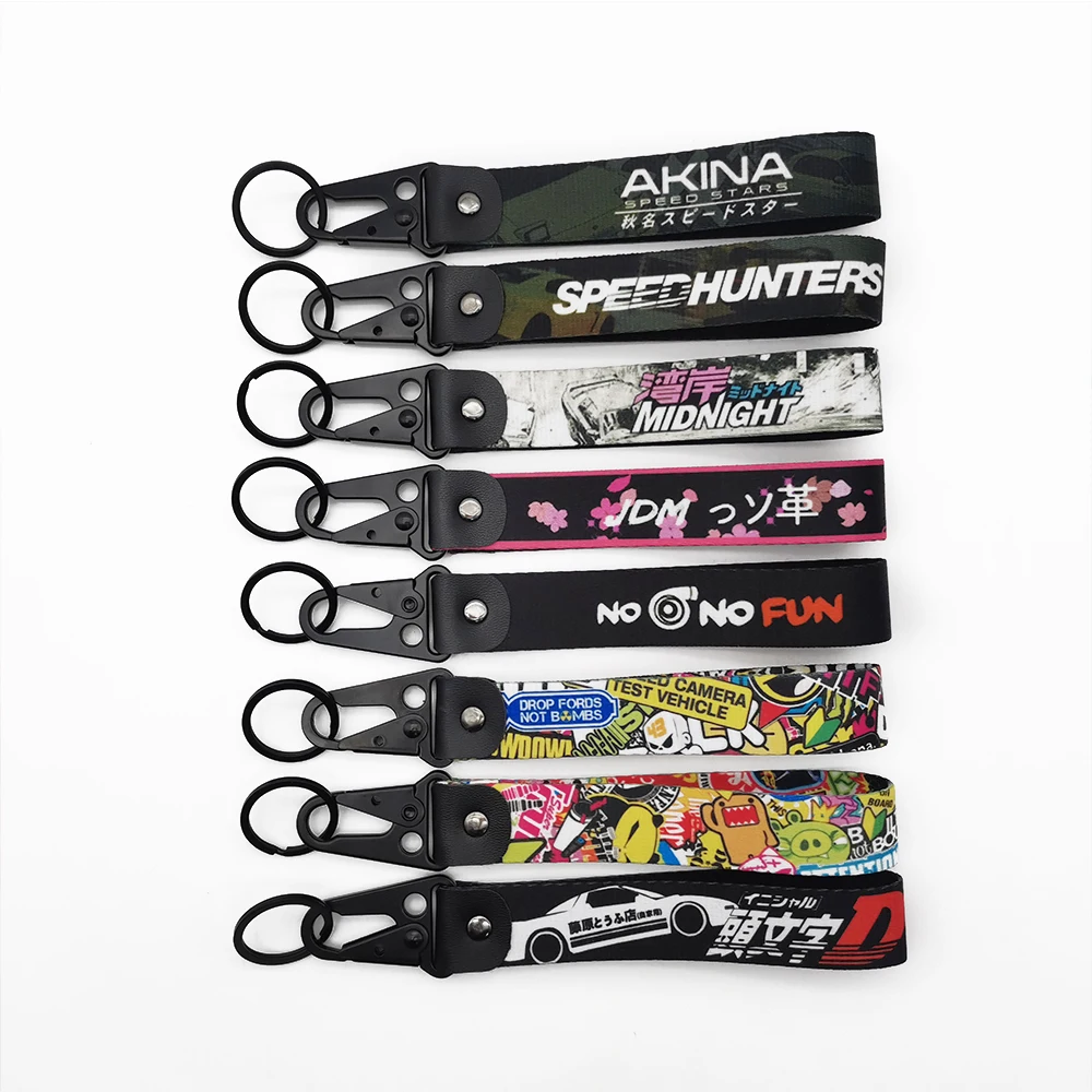 New-High-Quality-JDM-wristlet-Keychain-Lanyard-Key-Strap-Tow-Sides ...