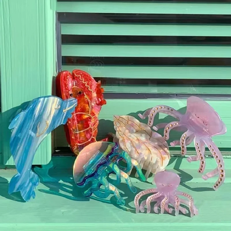 Cute-Marine-Creature-Octopus-HairClip-Irregular-Creativity-Funny-Acetic ...