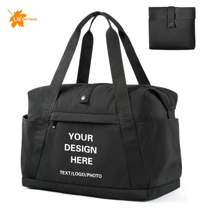 Customized travel bag luggage bag printed logo foldable short distance ...