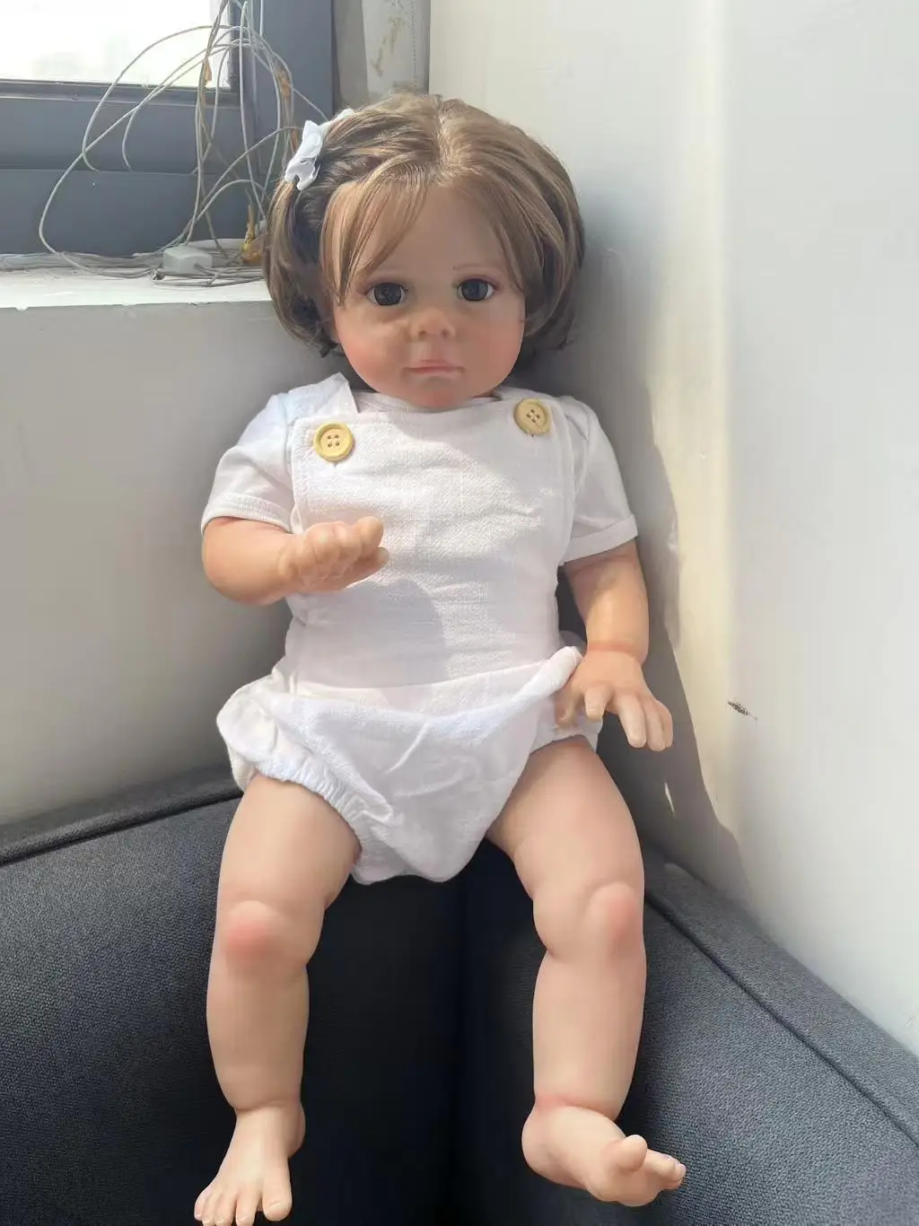 Muñecas Reborn de 60CM para bebés, princesa niña Maggi, muchos detalles ...