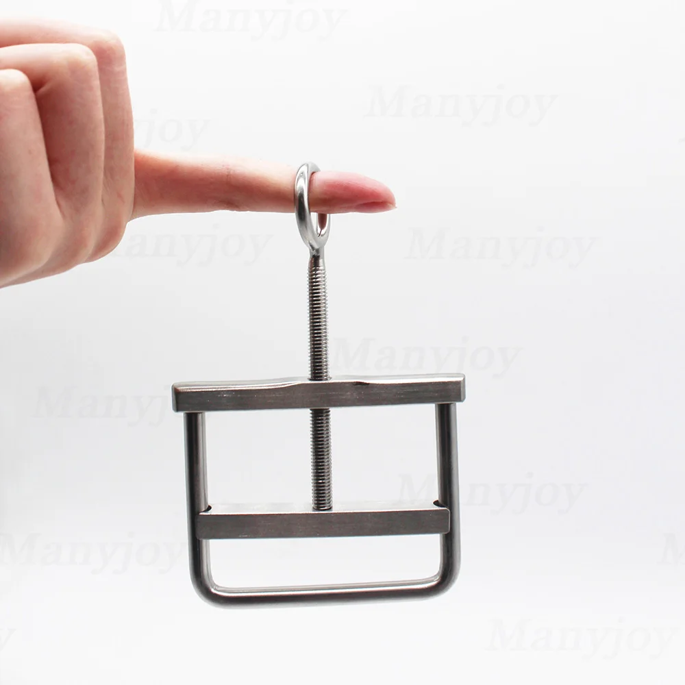 Stainless-Steel-Locking-Ball-Crusher-Cock-Testicle-Crushing-CBT-Device ...