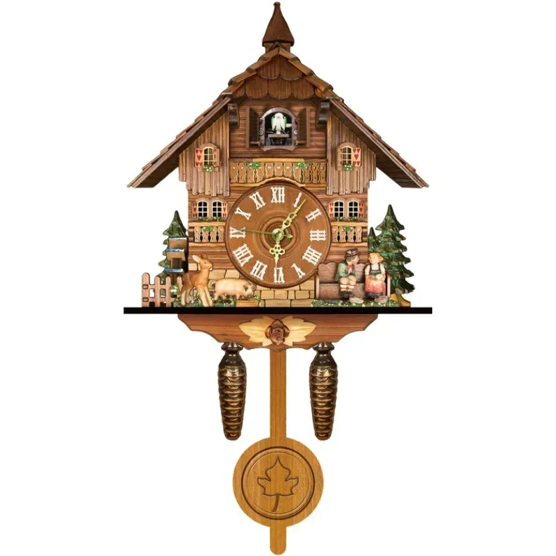 Fashion Big Wooden Cuckoo Clock Handmade Wall Cuckoo Alarm Clock ...