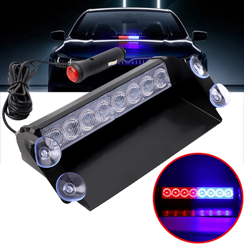 8-LEDs-Car-Truck-Emergency-Flasher-Dash-Strobe-Warning-Light-Day ...