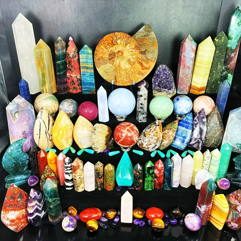 Bohemian style luxury crystal box set, with various shapes and rich ...