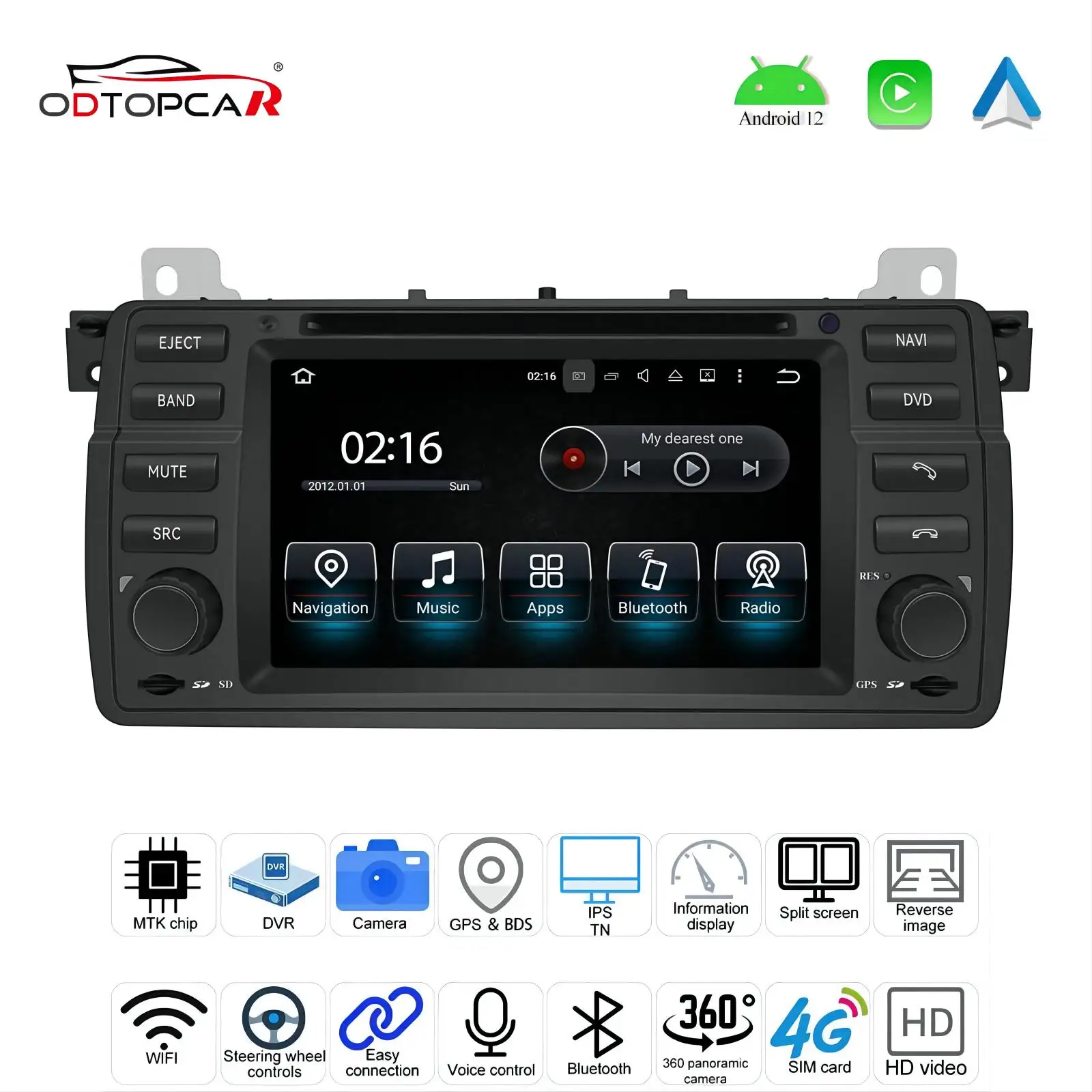 For-BMW-3-Serie-M3-E46-325i-328i-330i-Auto-Radio-Stereo-Head-Unit ...