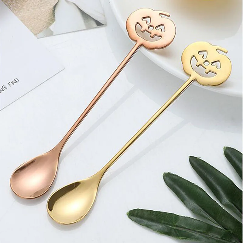2pcs-Coffee-Tea-Spoon-Stainless-Steel-Pretty-Cute-Pumpkin-Teaspoons ...
