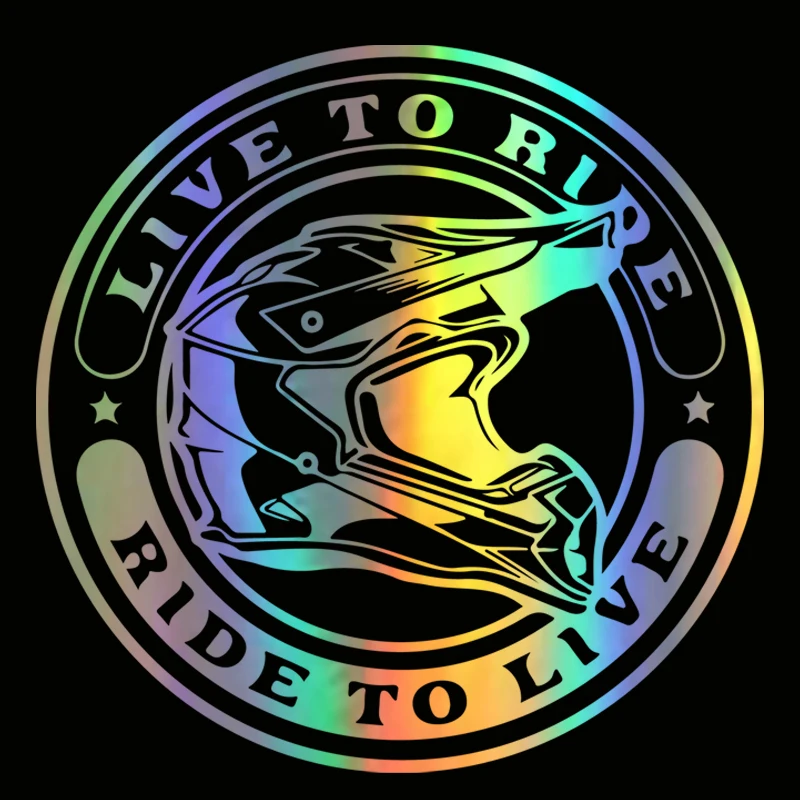 Motorcycle Sticker Motocross helmet live to ride ride to live Moto Auto ...
