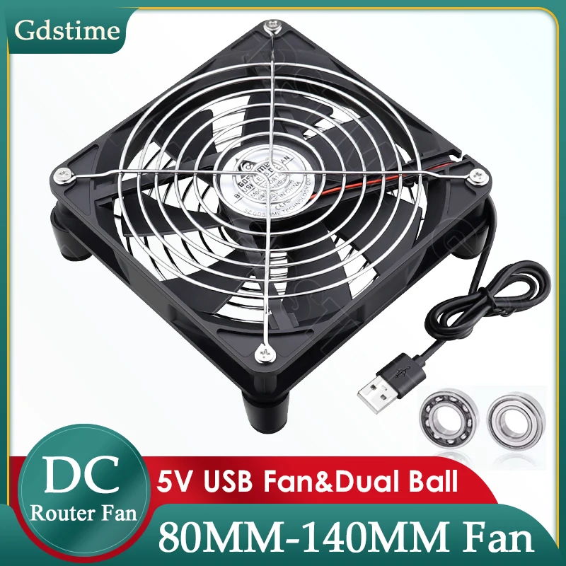 Gdstime 80mm 120mm 140mm USB Fan,5V USB Portable Cooling Fan for Xbox ...