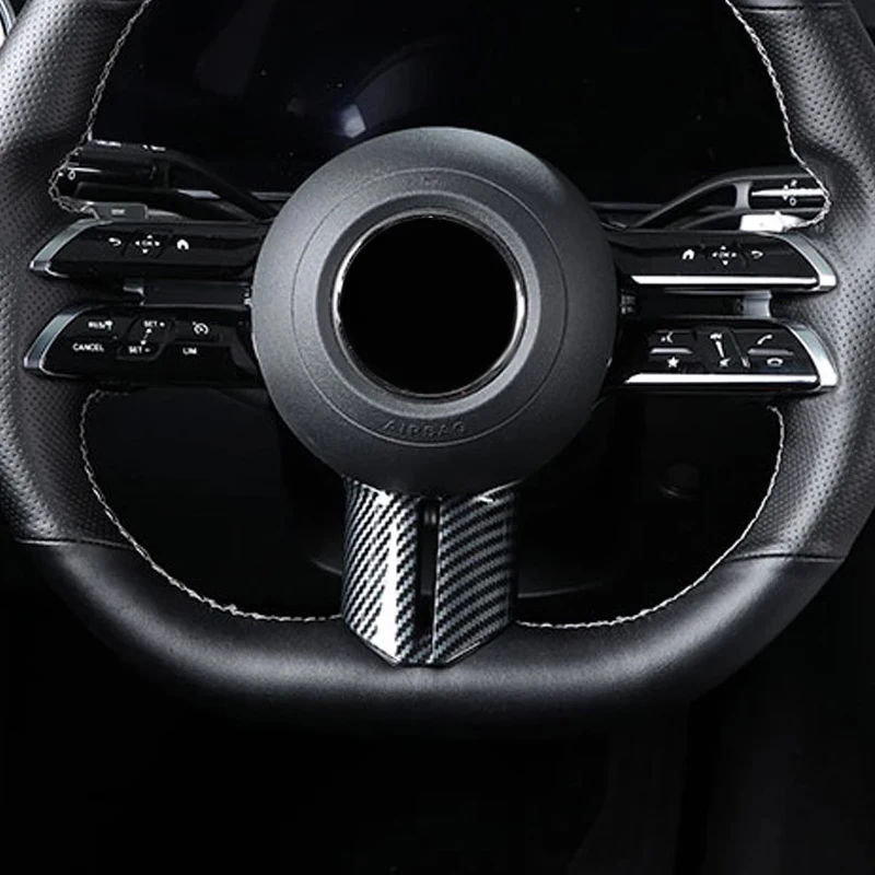 Car ABS Carbon Fiber Steering Wheel Lower U Type Frame Trim Cover ...