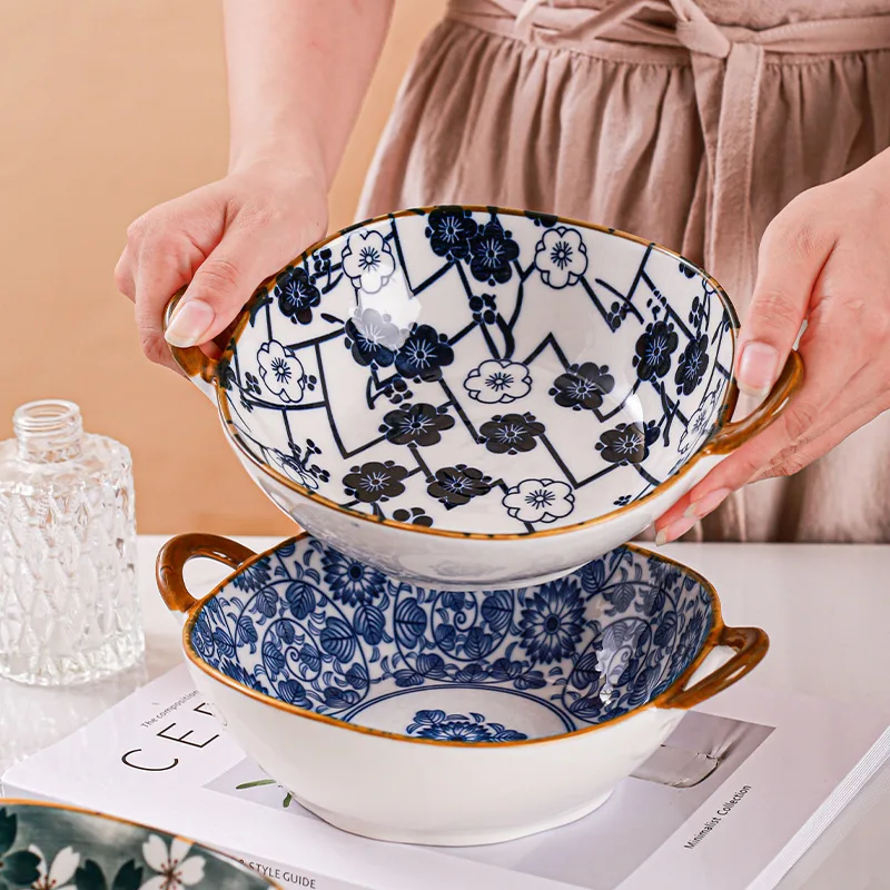 Flower Ceramic Ramen Bowl - Pikstok