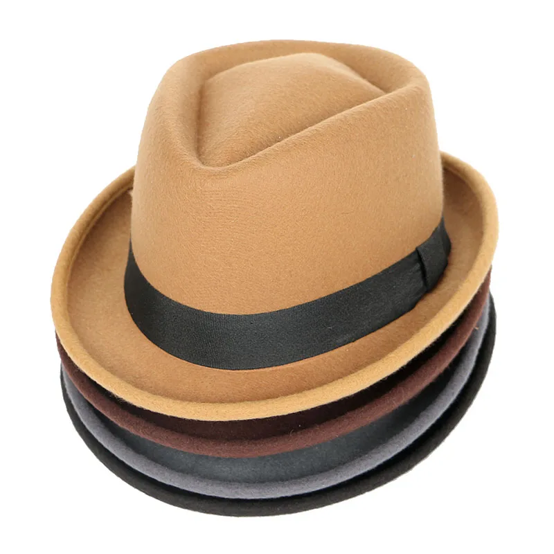 Classic Fedoras Men Felt Hats Elegant Dancing Party Jazz Caps Cocktail ...
