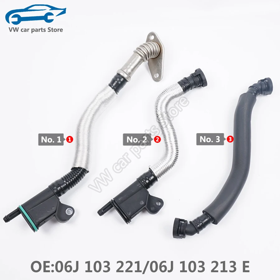 06j103221 Oil Water Separator Exhaust Vacuum Vent Hose Pipe For Vw ...
