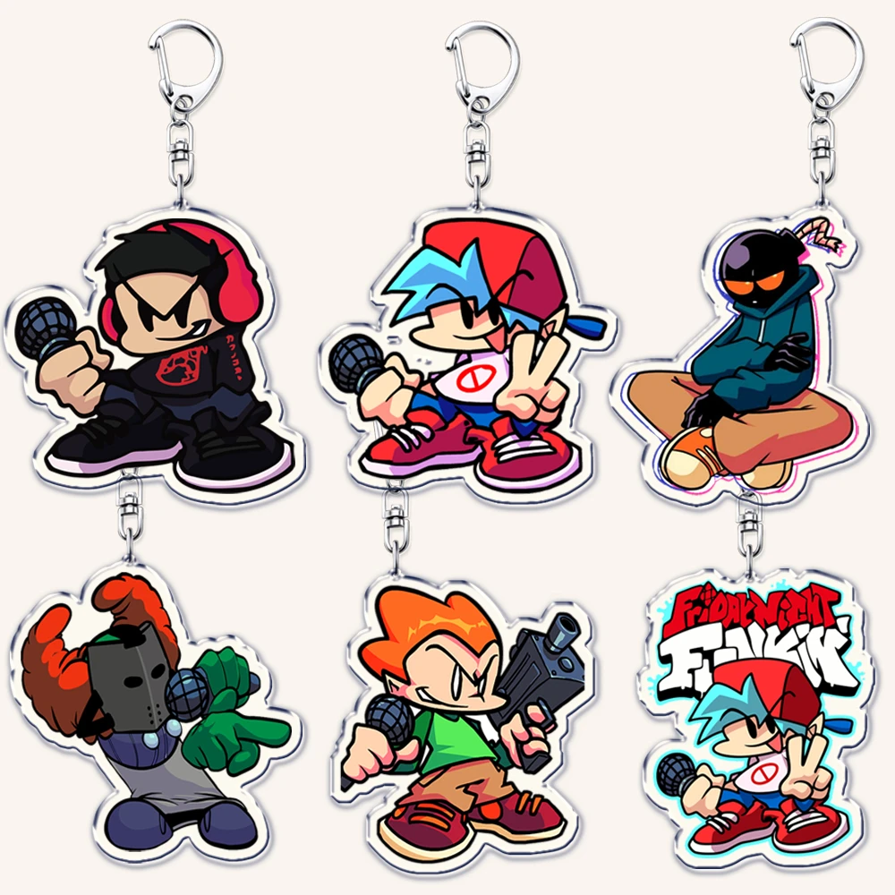 Cute Cartoon Game Boyfriend Girlfriend Keychains for Accessories Bag ...