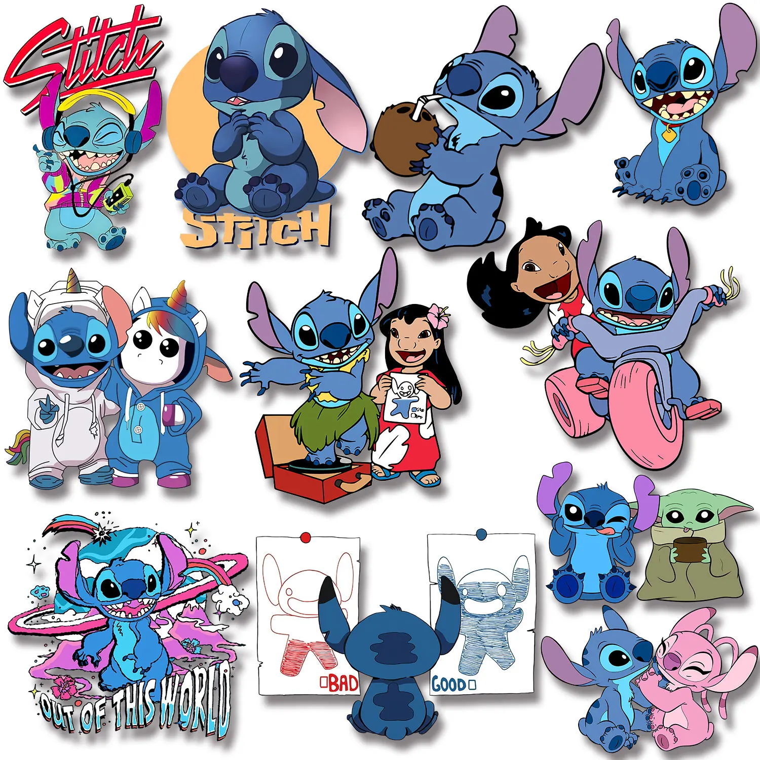 Stitch-Iron-on-Stickers-for-Clothes-Cartoon-Stickers-Personalized-and ...