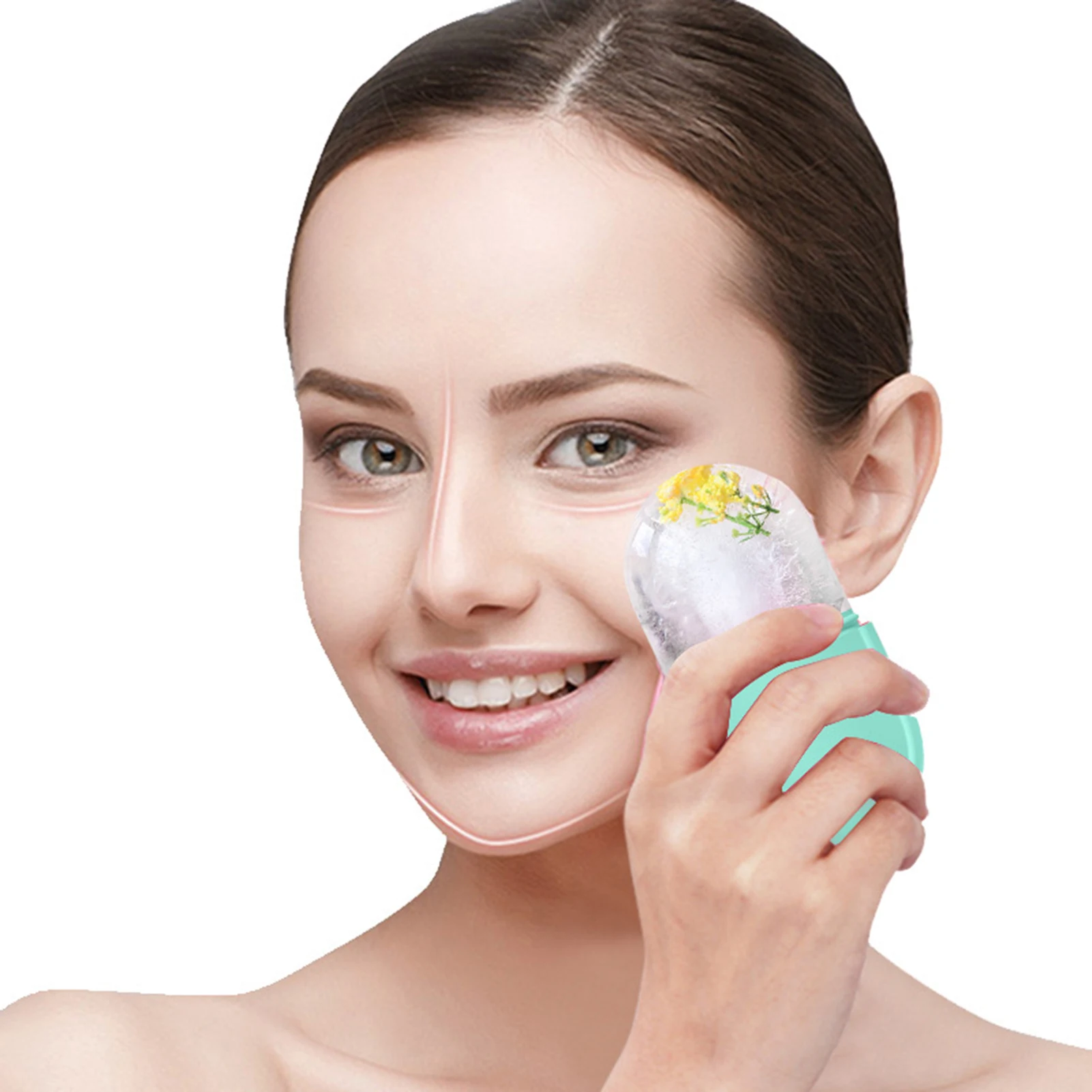 Face Ice Massager Icing Cooling Ice Massage Cups Cold Massage Roller ...