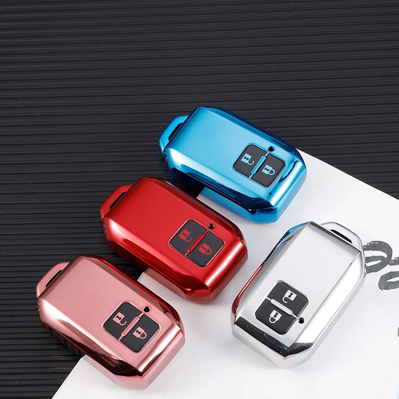2-Button-Soft-TPU-Car-Key-Cover-Key-Case-for-Suzuki-Swift-Wagon-R ...
