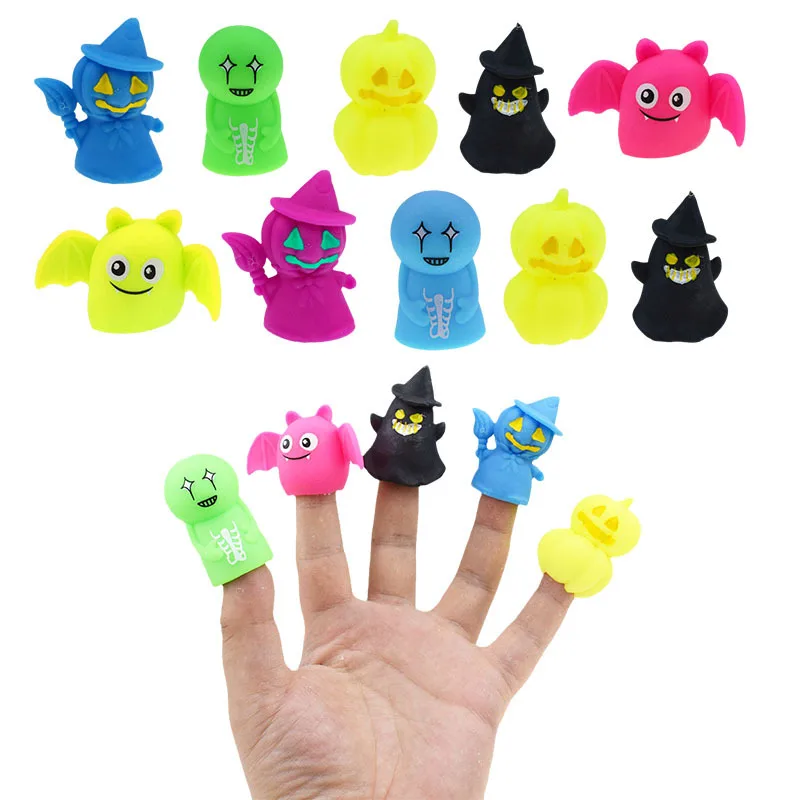 5Pcs-Novelty-Funny-Halloween-Monster-Dolls-Finger-Puppet-Simulation ...