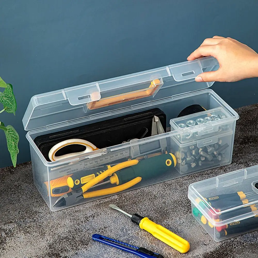 Large-Capacity-Hardware-Tool-Box-Transparent-Impact-resistant-Storage ...