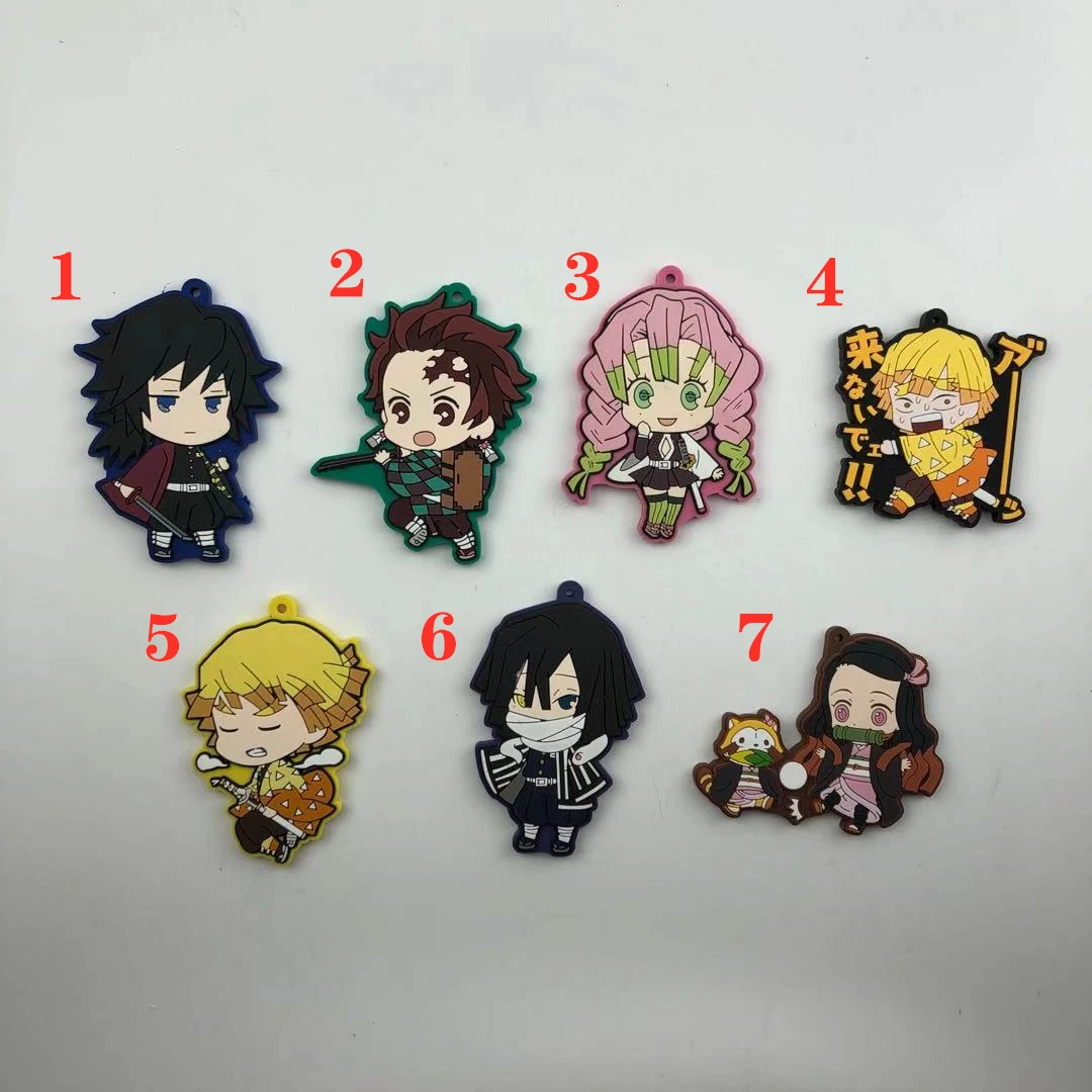 Demon-Slayer-Kimetsu-no-Yaiba-Anime-Rubber-Keychain-Key-Ring-Race ...