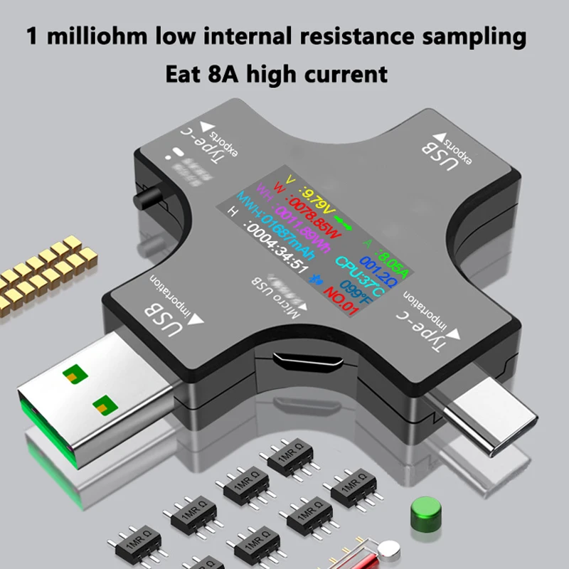 6-5A-USB-Tester-DC-Type-C-PD-Digital-Voltmeter-Amper-Voltage-Current ...