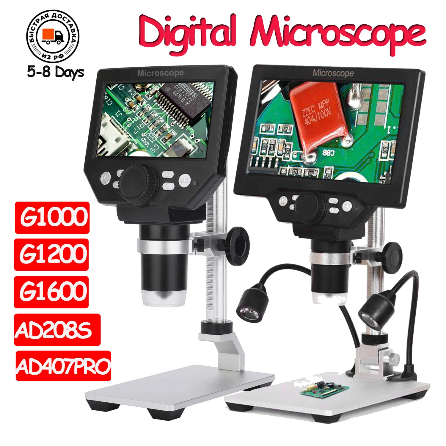 Digital Microscope G1000/g1200/ad208s Digital Electron Microscope 10mp ...